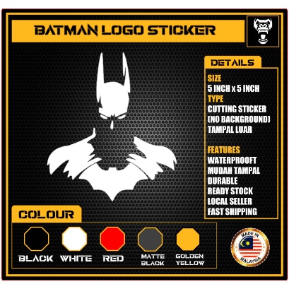 BATMAN LOGO STICKER.DARK KNIGHT STICKER. JOKER STICKER. DC COMIC. CAR ...