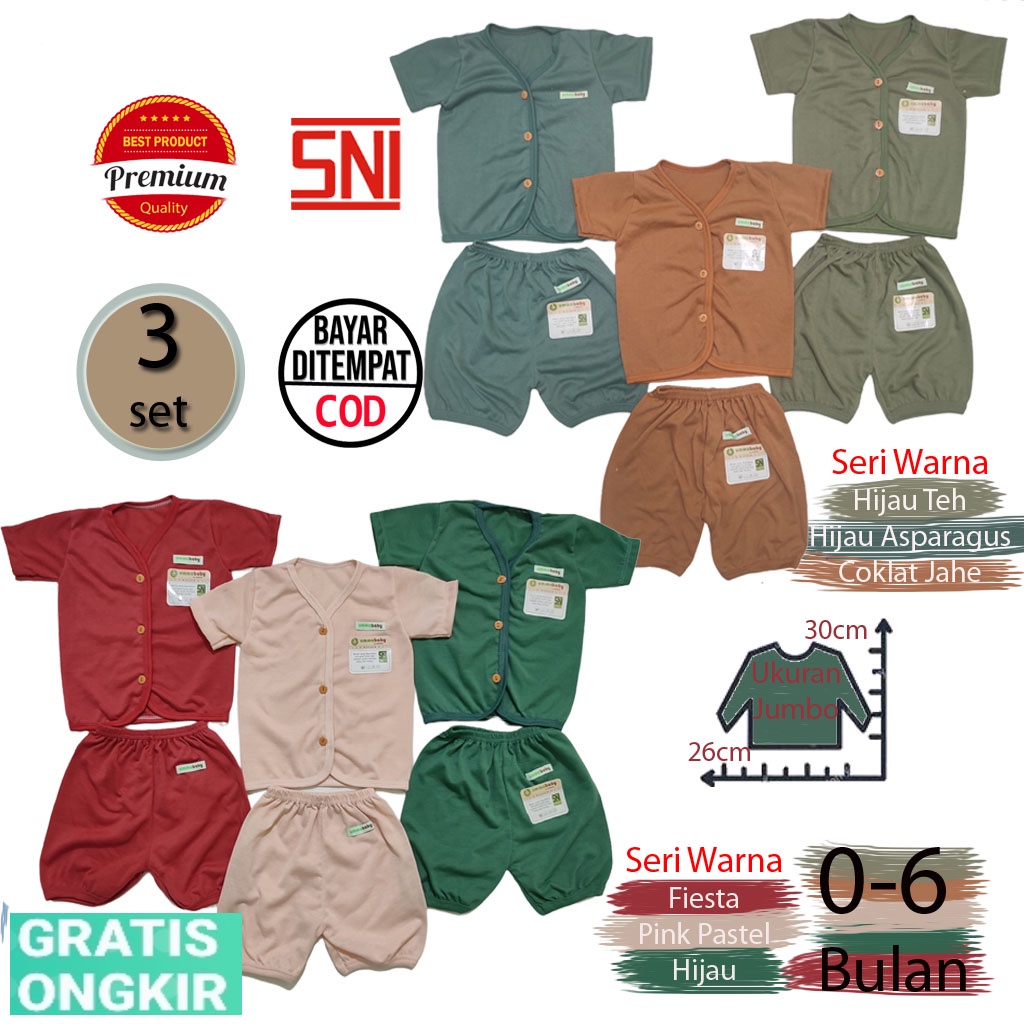 KATUN Jumbo 6pcs/3 Sets Newborn Baby Clothes Suits Short Sleeve Soft ...