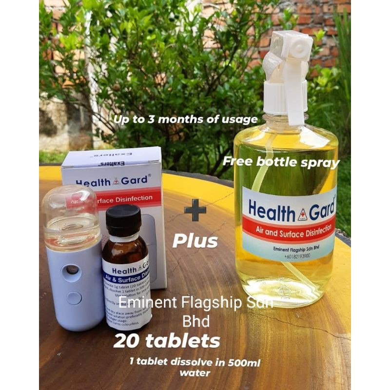 Health Gard Air & Surface Disinfection (with spray bottle) | Shopee ...