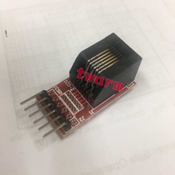 TW15316/ICSP Adapter 6PIN To RJ11, AC164110,, ICD2, PICKIT2, PICKIT3 ...