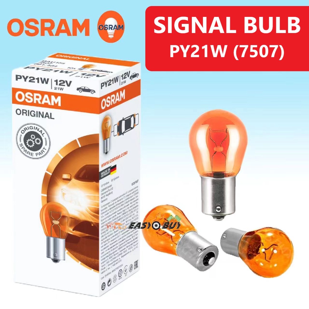 Osram Bulb 7507 - 1141 PY21W 12V 21W - Signal Lamps Bulb - Original Metal Base | Shopee Malaysia