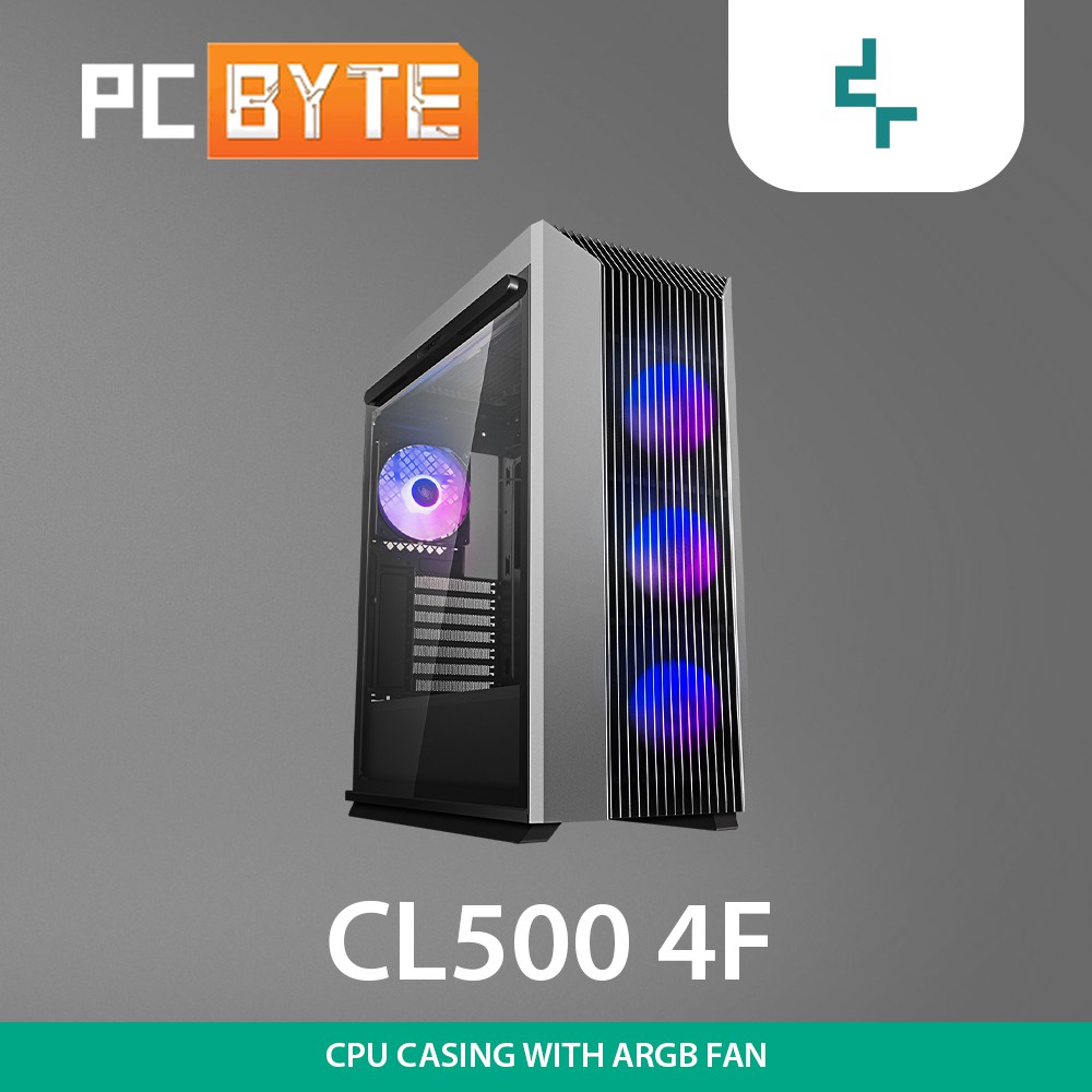 Deepcool CL500 4F Mid Tower ATX Case for High Airflow With 4 A-RGB Fans ...