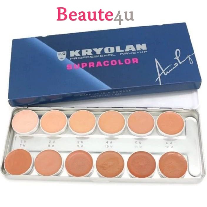 Kryolan Supracolor Grease Paint Palette 12 colors | Shopee Malaysia