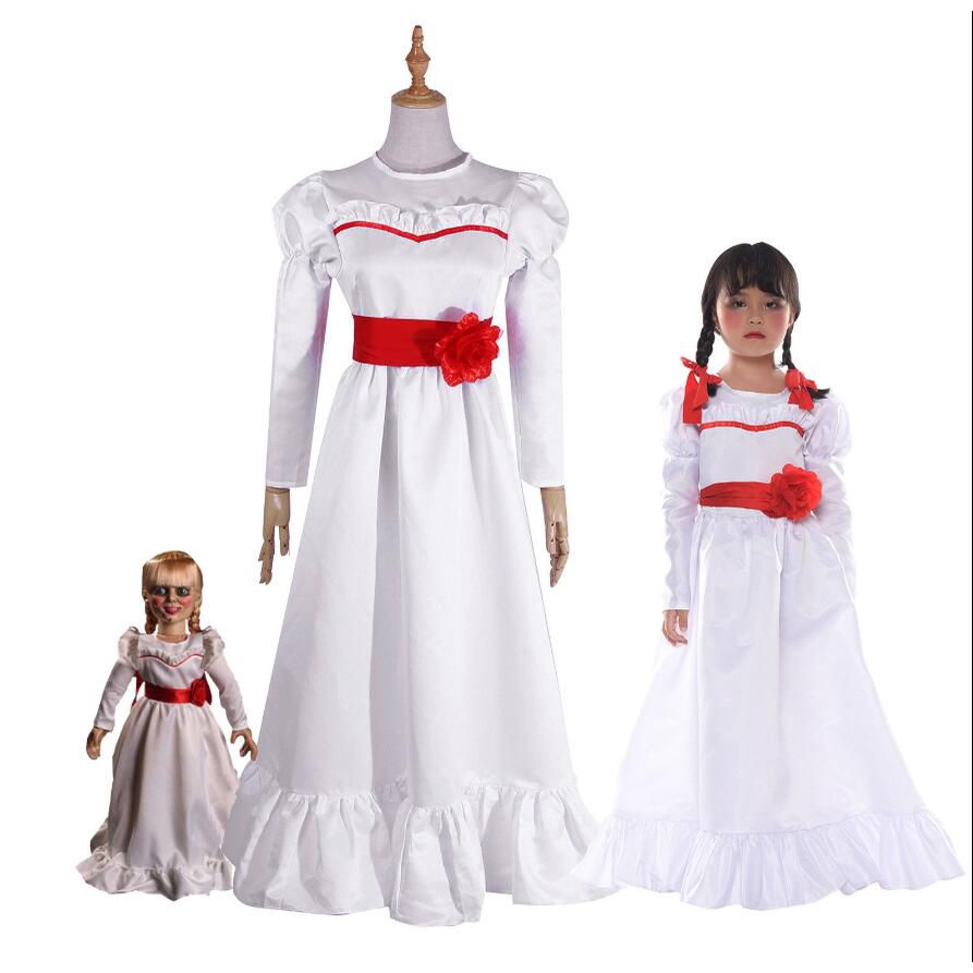 Annabelle Cosplay Costume Women Kids Adult Halloween Christmas Costume ...
