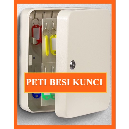 Peti Besi Kotak Simpan Kunci Key Box Cabinet Metal Wall Mount Safe ...