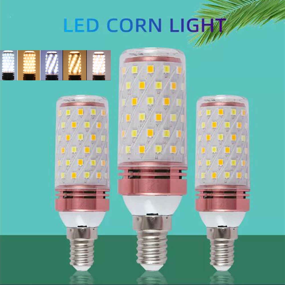 E27/E14 LED Tri-color Changing Lamp 12W /16W Tube AC 220V Corn Bulb ...