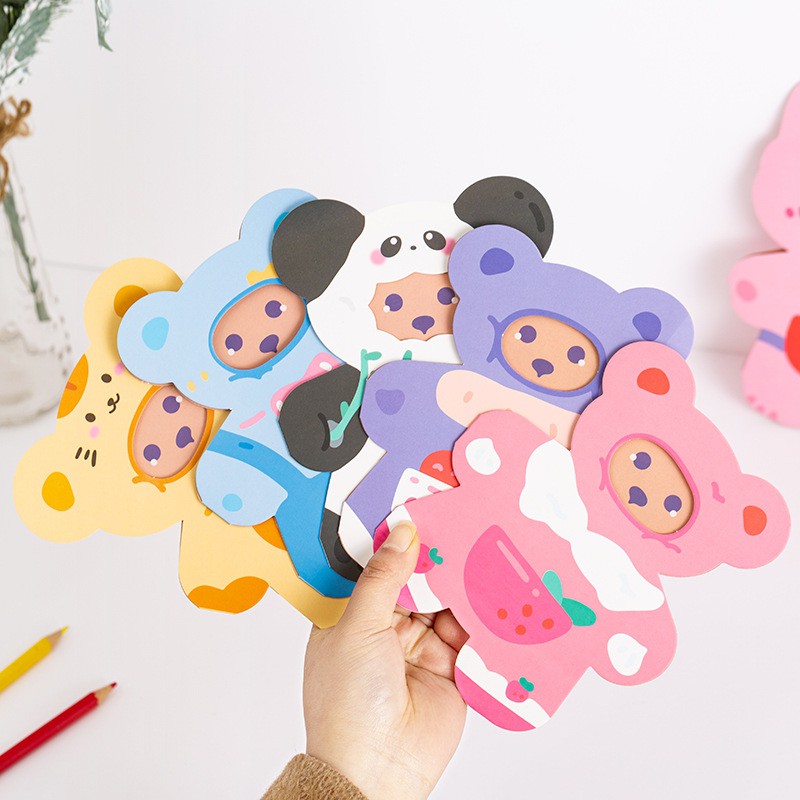 Creative Cute Animal Bear Rabbit Bird Birthday Card Kek Hiasan ...