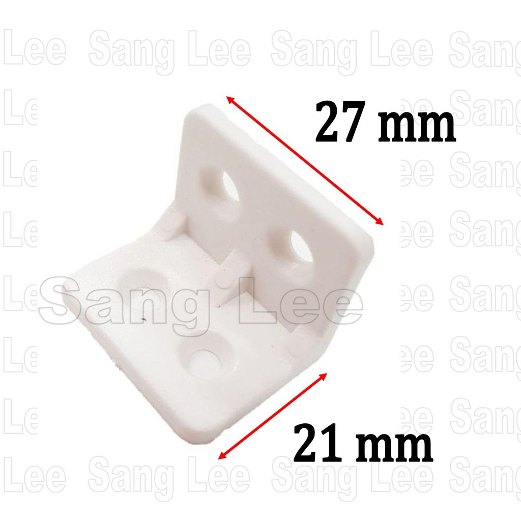 PVC Plate Shelf Support L Bracket White L Angle support 27mm x 21mm ...