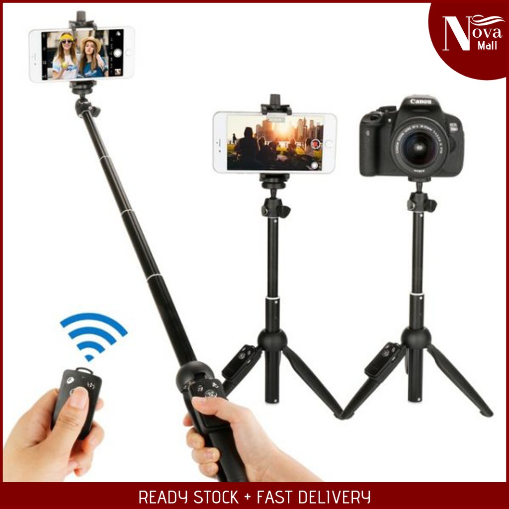 3 IN 1 Selfie Stick Camera Stand Holder DSLR Monopod Tripod Phone ...