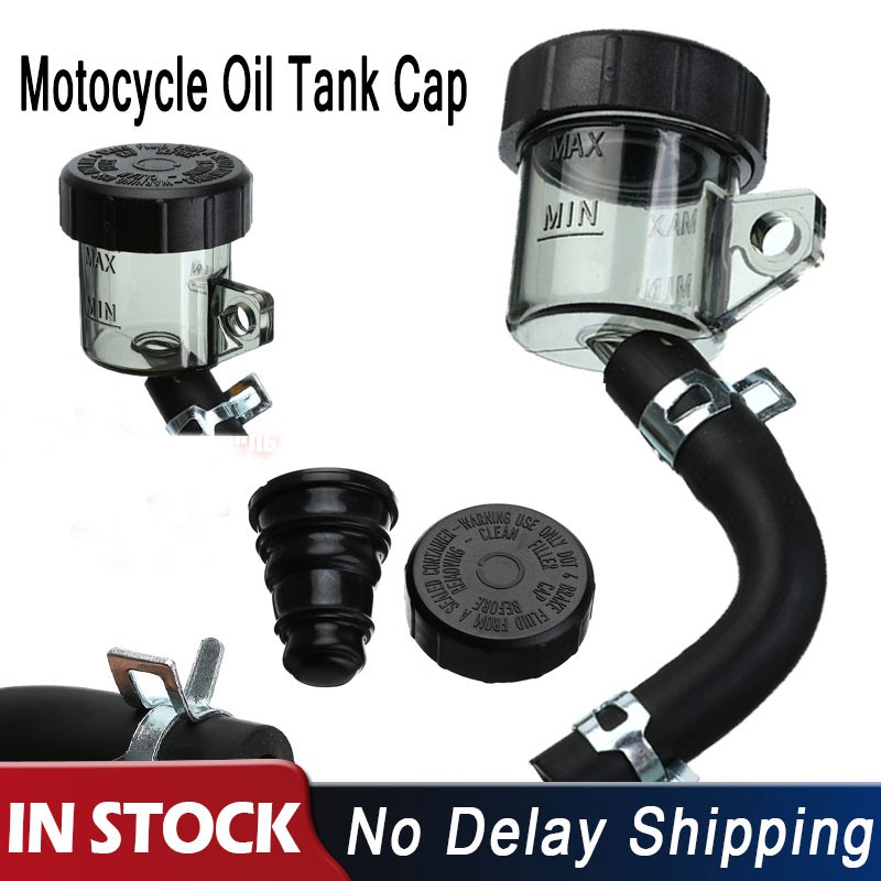 1x Motorcycle Brake Fluid Reservoir Rear Master Cylinder Tank Oil Cup ...