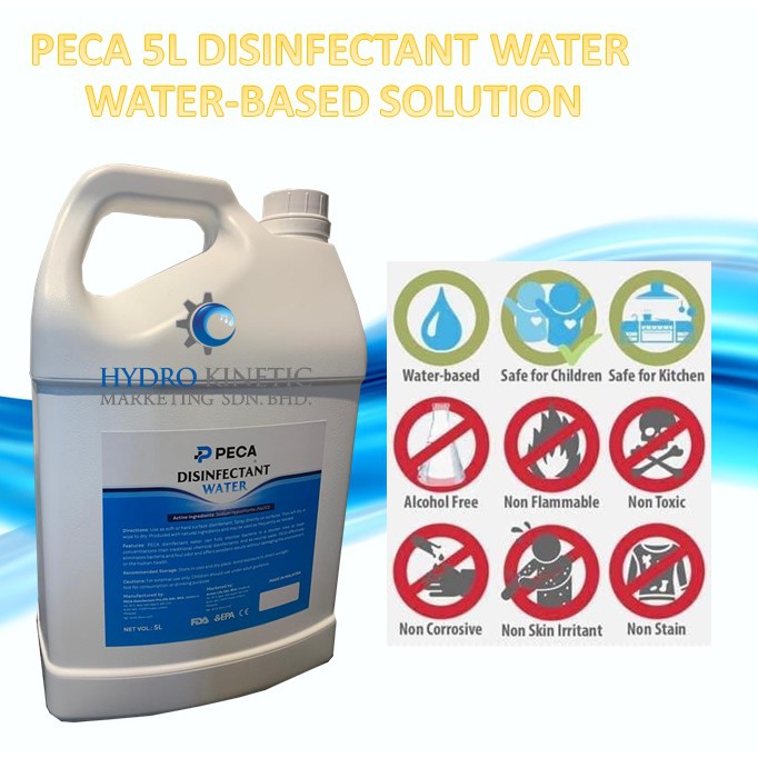 [READY STOCK] PECA Disinfectant WATER (Liquid) 5L | Shopee Malaysia