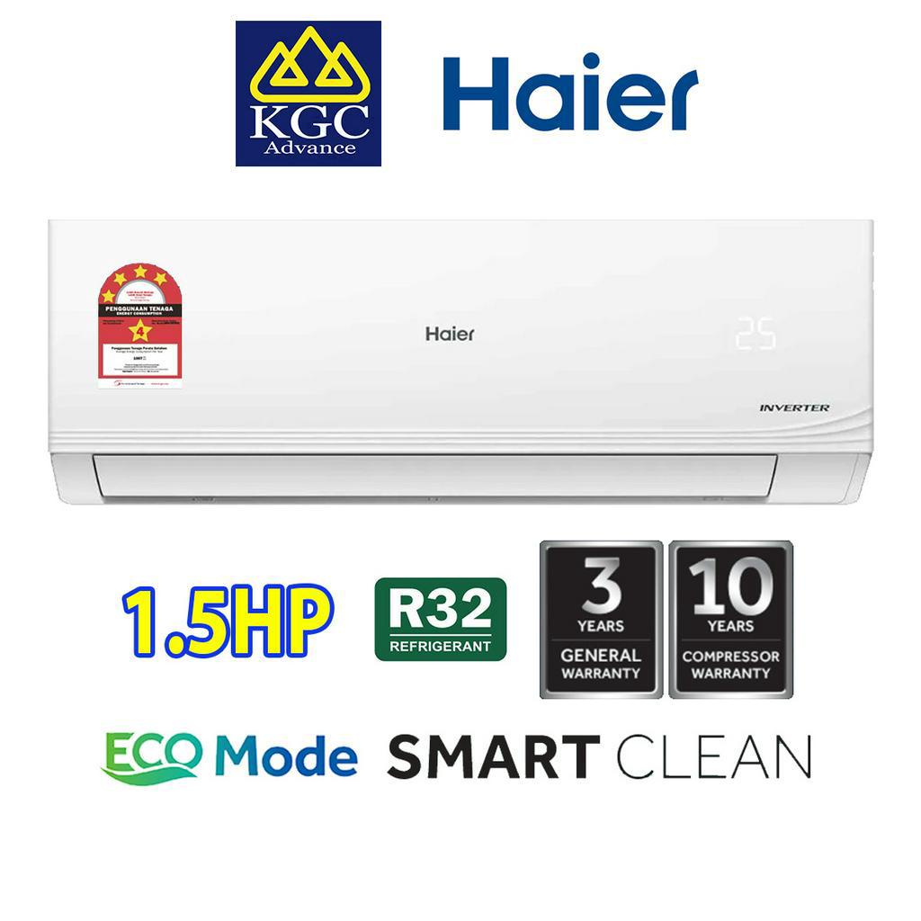 Haier 1.5HP R32 Inverter Aircond Air Conditioner Penghawa Dingin HSU-13VQB22 - Smart Clean , I ...
