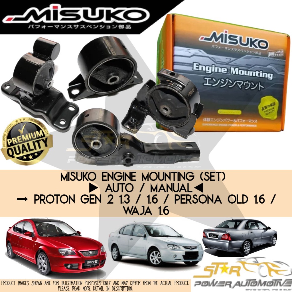 MISUKO Proton Gen 2 1.3 / 1.6 / Persona Old 1.6 / Waja 1.6 Auto / Manual Premium Engine Mounting ...
