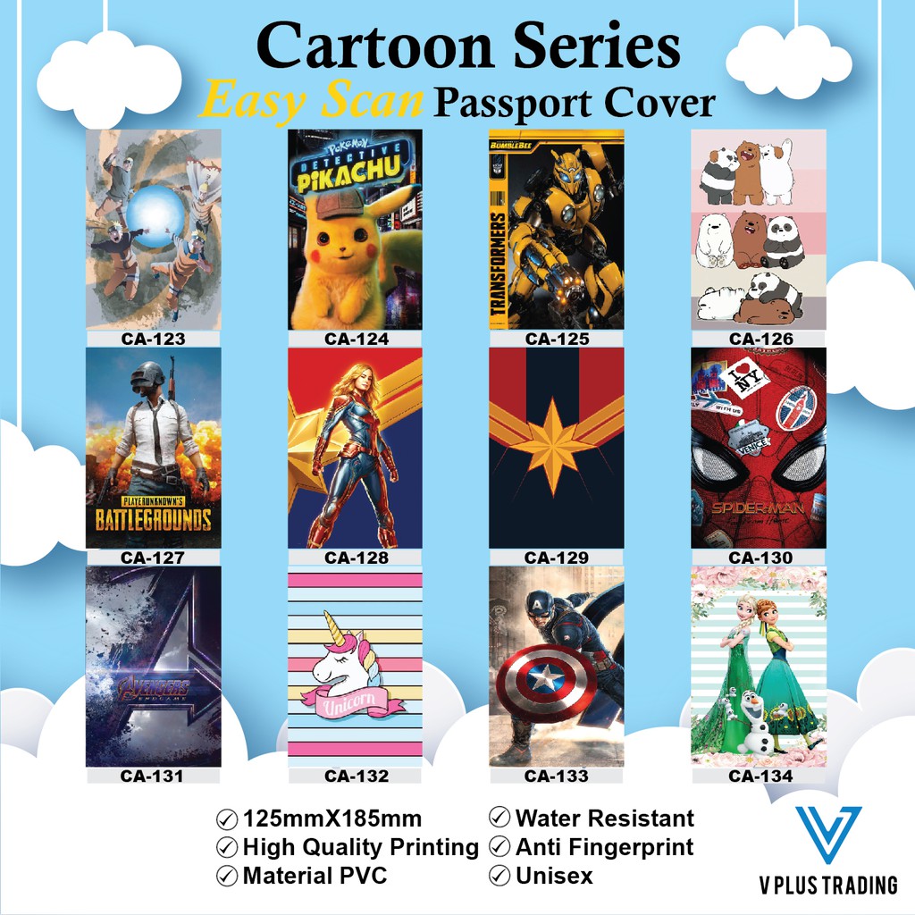 Passport Cover Cartoon Series ( CA-123 to CA-134 ) | Shopee Malaysia