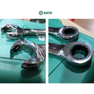 Sata 09081 10 PCs Double Ratcheting Wrench + Adapter Set (Life-Time ...
