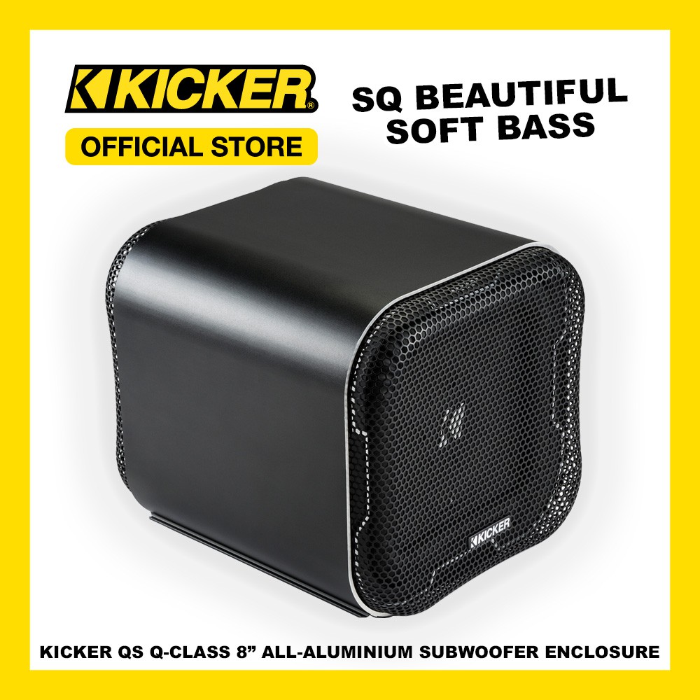 KICKER Car Audio Q-Class 8 inch L7 All-Aluminum Subwoofer Enclosure ...