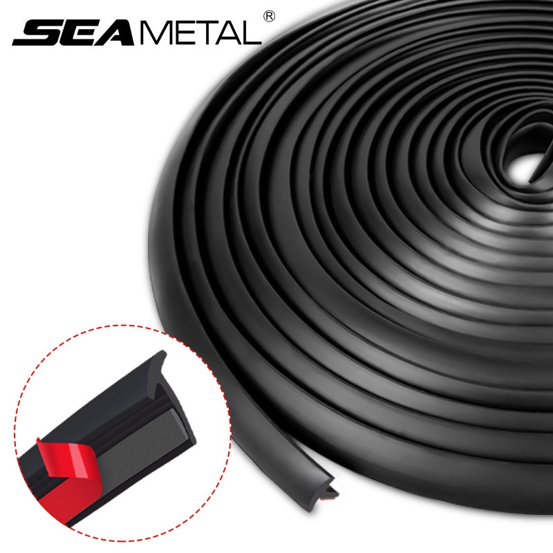 SEAMETAL Car Seal Strip Rubber Slanted T-shape Sealing Sticker Auto Door Edge Trunk Gap Trim ...