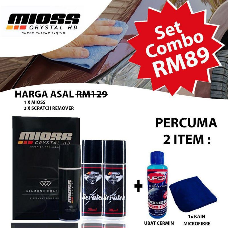 🔥ORIGINAL HQ🔥 MIOSS COATING DIOMOND PENGILAT LAMPU KERETA CAR CARE ANTI ...