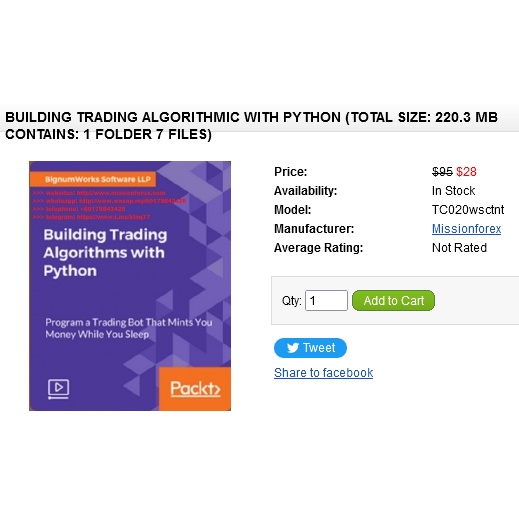 Building trading Algorithmic with python (Total size: 220.3 MB Contains ...
