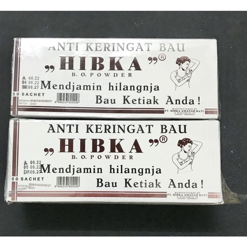 BEDAK HIBKA 1 Box (50sachet) Bedak ketiak | Shopee Malaysia