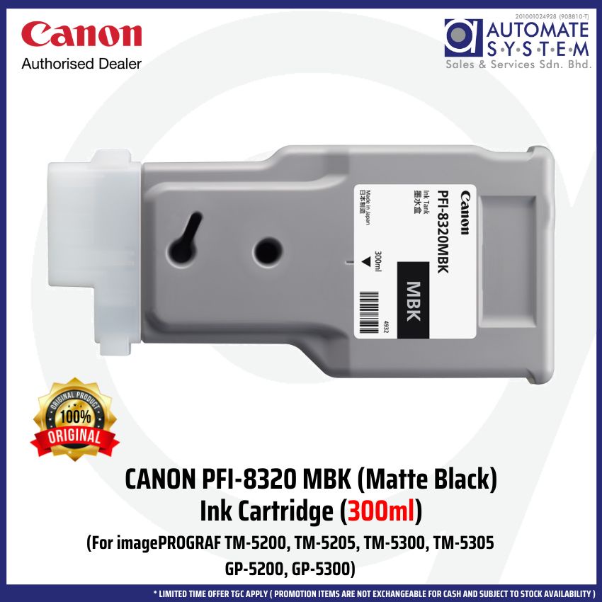 Canon PFI-8320 / PFI-8321 (300ml) Ink Cartridges for imagePROGRAF TM Series | GPSeries | Shopee ...