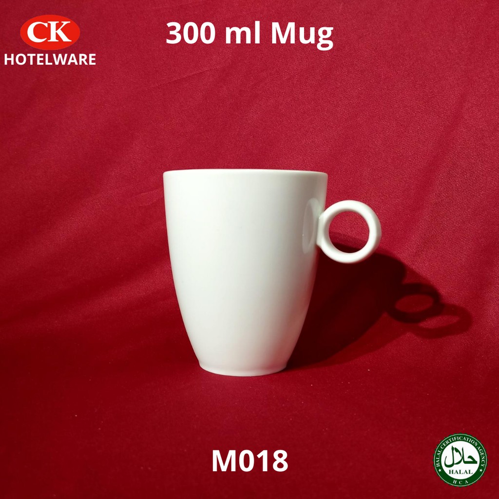 CK Porcelain, 300 ml HQ White Mug - M018 ( Halal Certified) | Shopee Malaysia