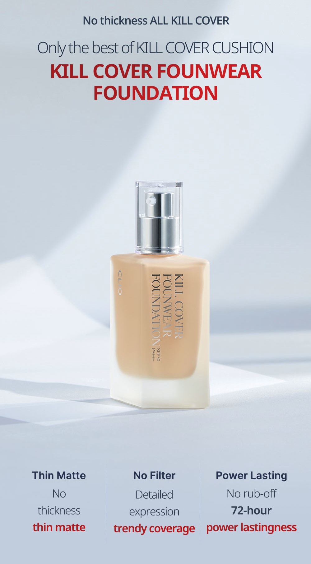 CLIO Kill Cover Founwear Foundation SPF30 PA+++ [3 Colors to Choose ...