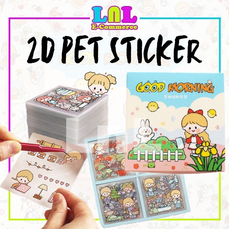 LNL 2D Pet Cartoon Transparent Sticker Design Stiker Cute Kartun ...