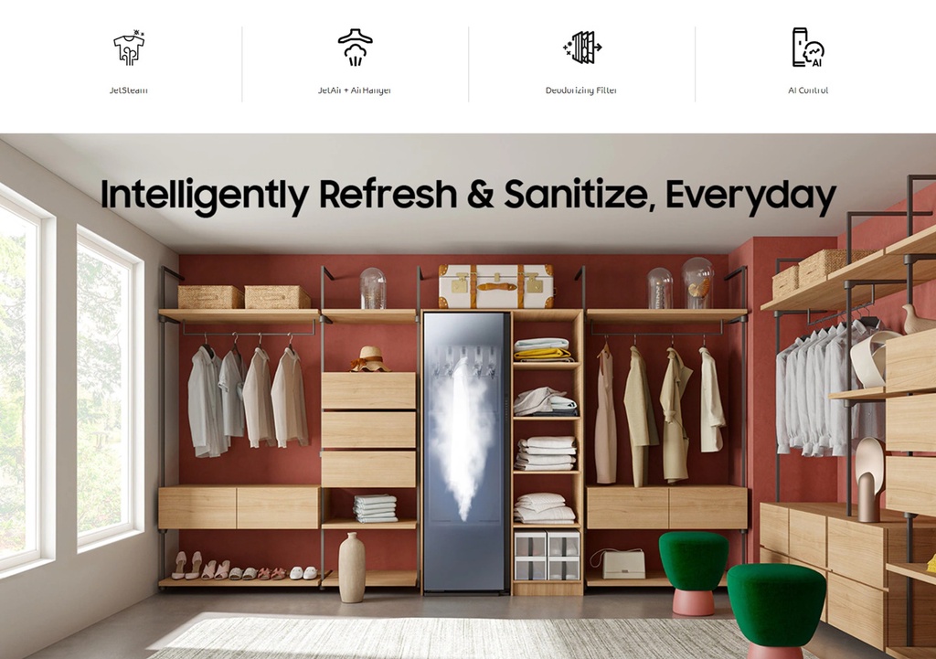 Samsung BESPOKE AirDresser - Smart Clothes Care Machine | DF10A9500CG ...