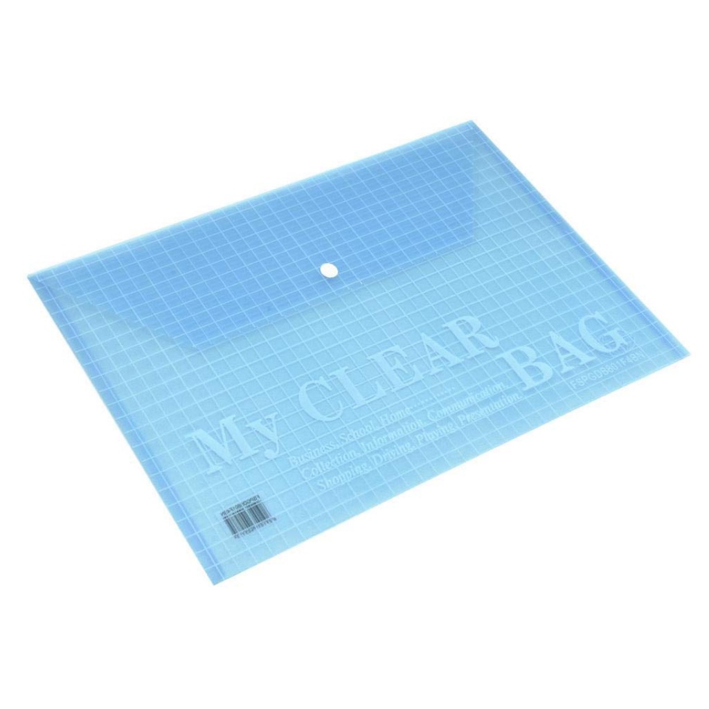 My Clear Bag Button File Folder A4 Size Stationery Pencil Pen Gift Set ...
