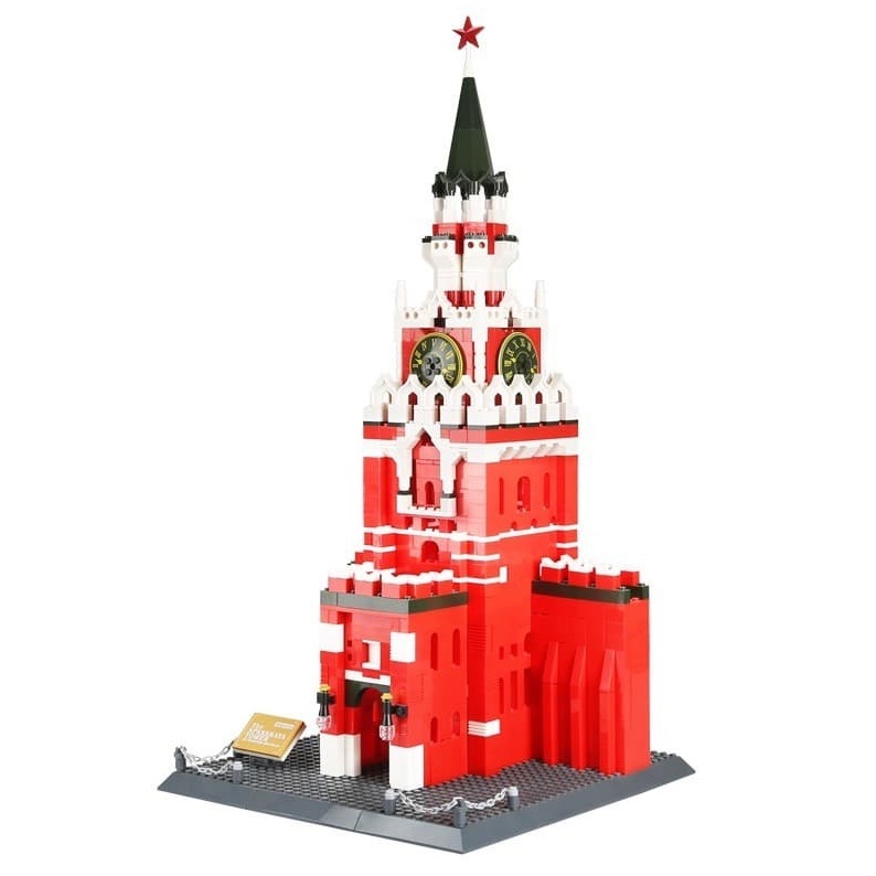 The Spasskaya Tower of Moscow Kremlin Russia - Building Block Lego ...