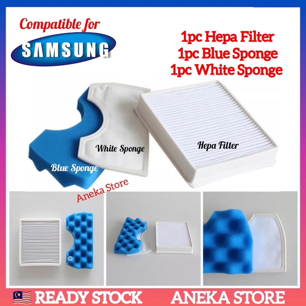 🔥HEPA Filter🔥 Samsung Vacuum Cleaner Filter Sponge Foam Vacum Bag Beg ...