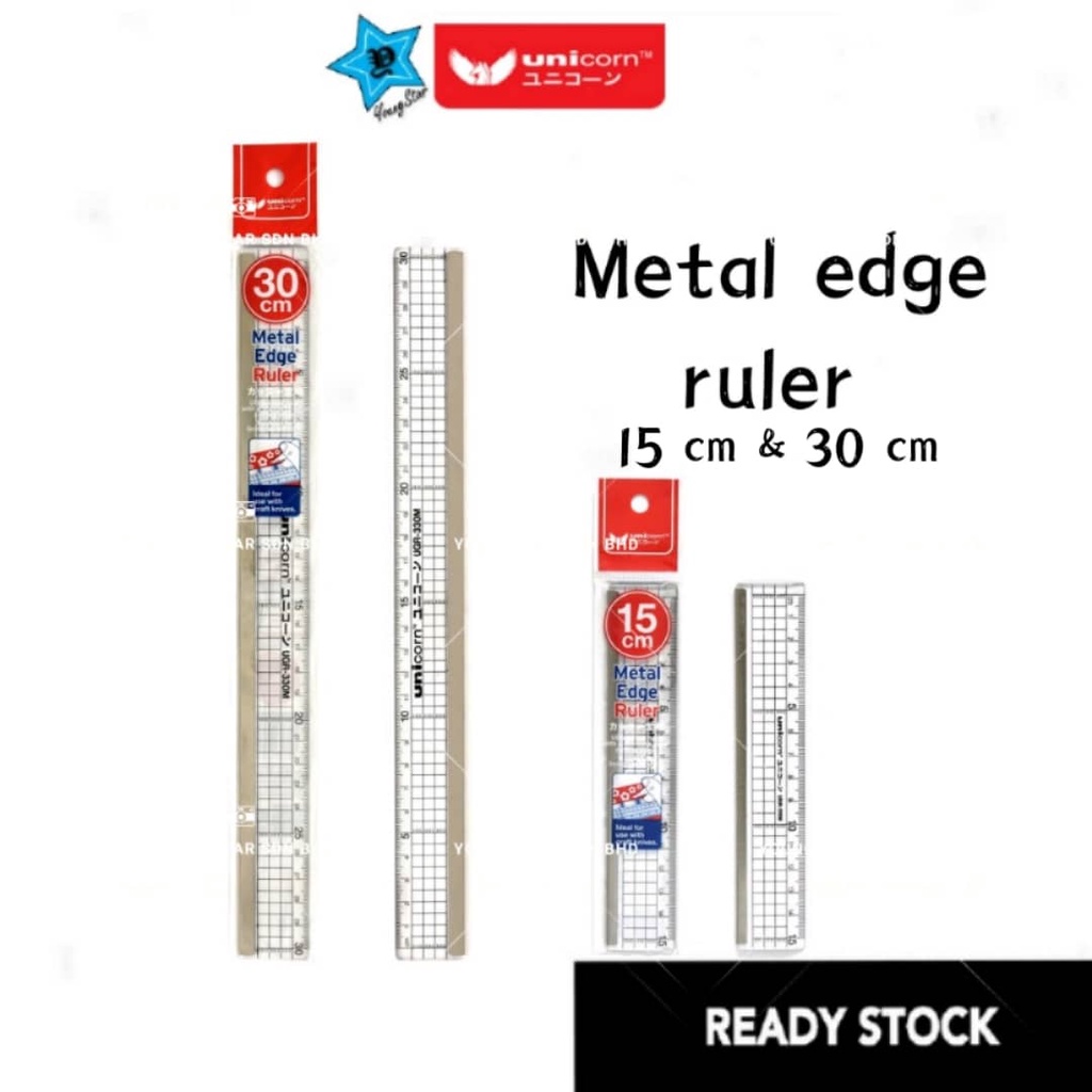Unicorn Metal Edge Graphic Ruler (15cm / 30cm ) | Shopee Malaysia