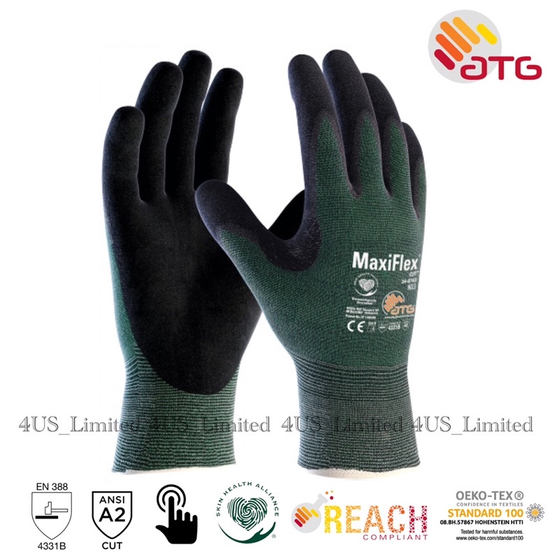 MaxiFlex® Cut™ 34-8743 Palm Safety Gloves with Nitrile Coated MicroFoam ...