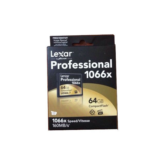 Lexar 64GB Professional 1066x CompactFlash CF Memory Card (UDMA 7 ...