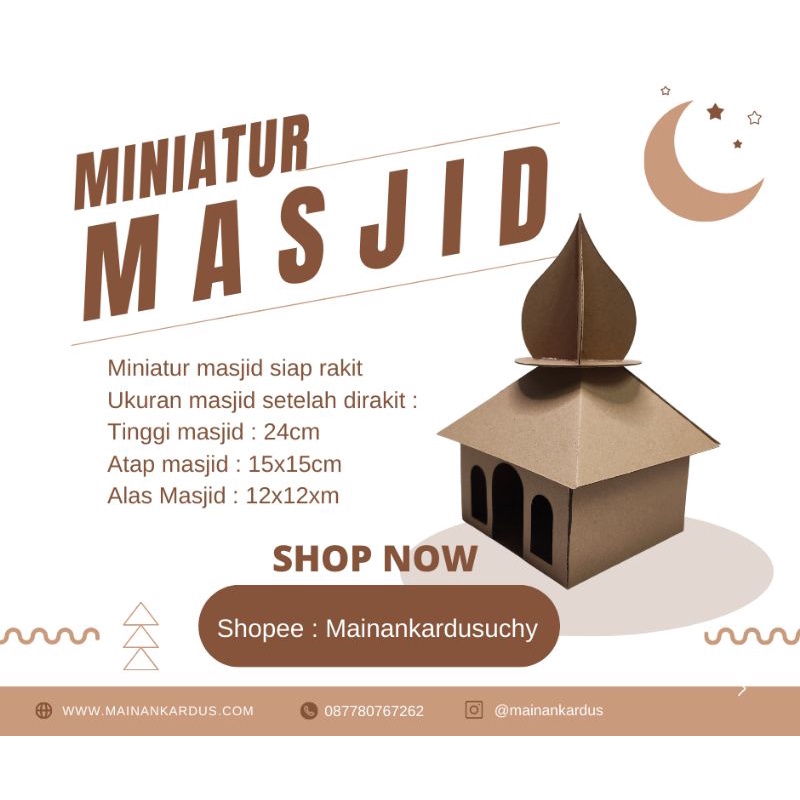 Cardboard mosque | Miniature mosque | School WORKSHOP | Shopee Malaysia