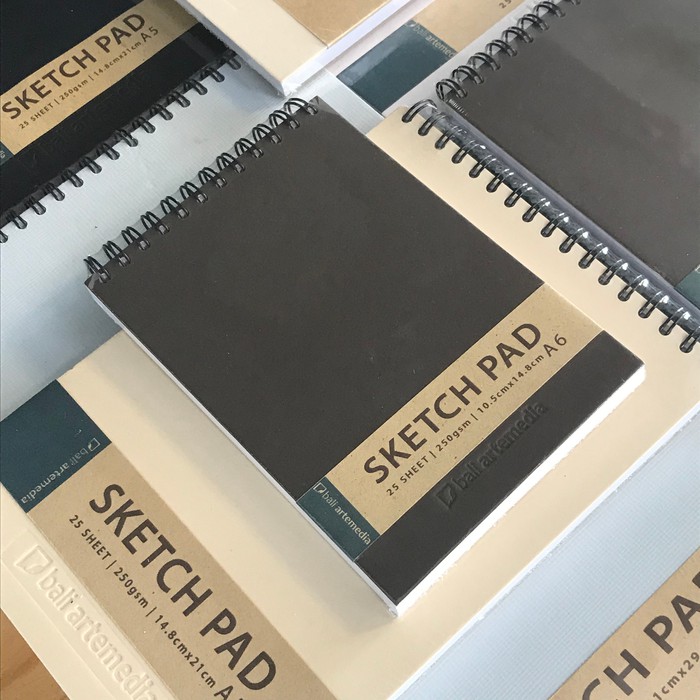 Bali ARTEMEDIA Sketch Pad A6 A5 A4 / Spiral Drawing Sketchbook ...