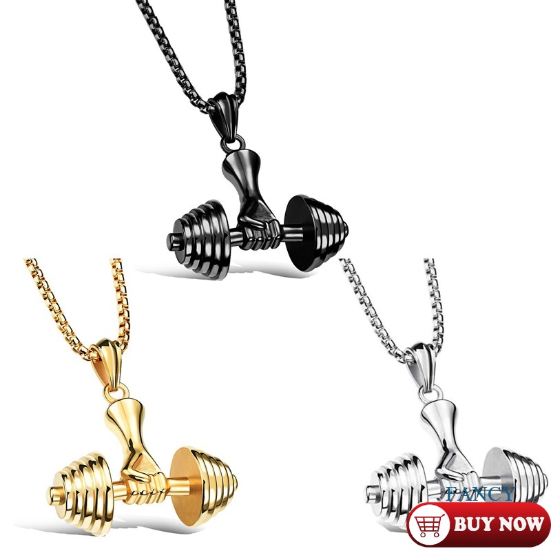 WOW Mens Boys Steel Hand Weight Lifting Barbell Dumbbell Pendant ...