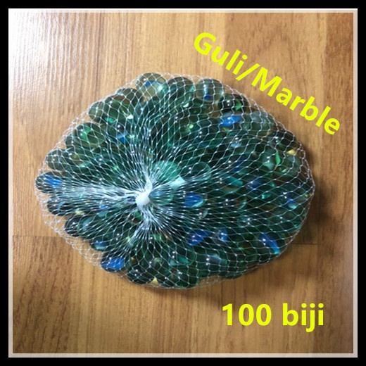 Glass marble 15mm/Guli kaca/Guli congkak/玻璃弹珠(100pcs/100biji) 530g ...