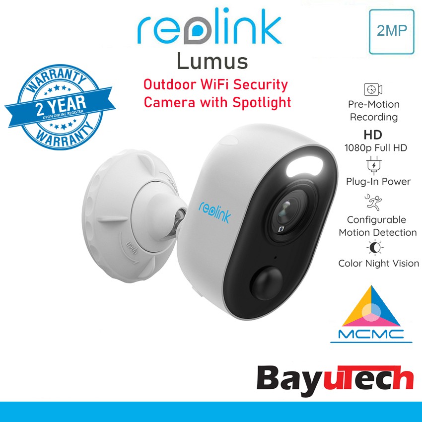 Reolink Lumus Color Night Vision Outdoor with Spotlight, 1080P IP ...
