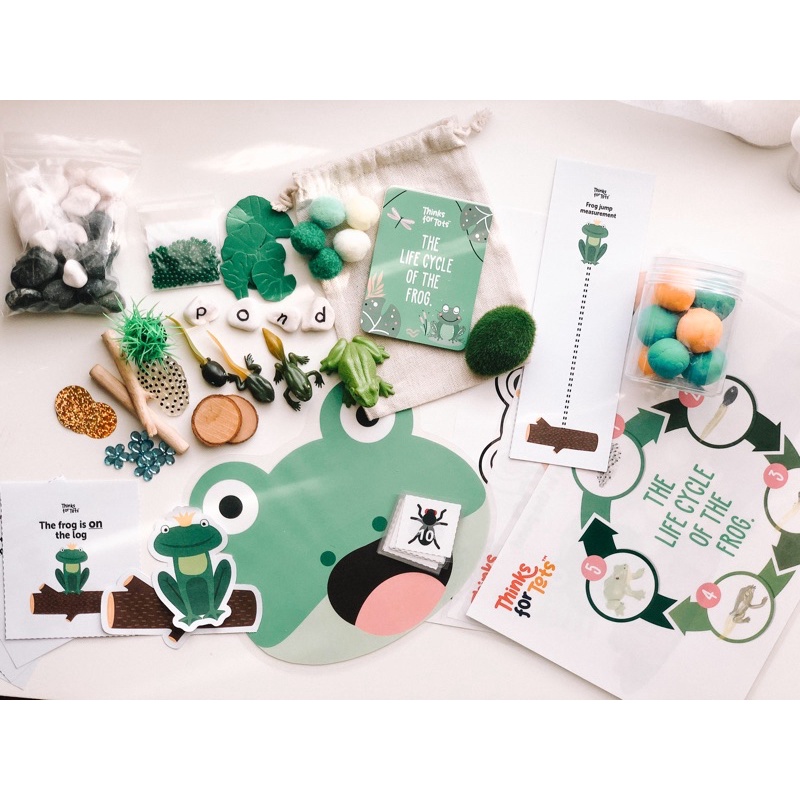 Frog Pond Sensory Bin (Frog Life Cycle) Educational Activity Sheets ...