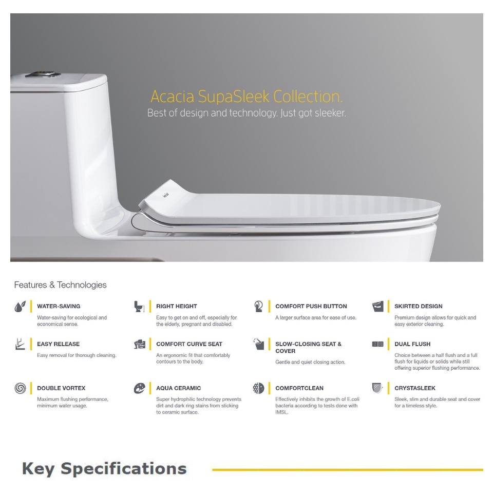 American Standard Acacia SupaSleek Close Coupled Toilet Set CL23075 ...