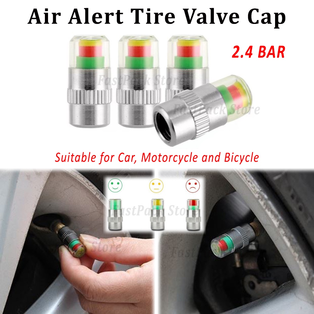 Car Motorcycle Air Alert Tire Valve Cap Gauge Tyre Pressure Monitor ...