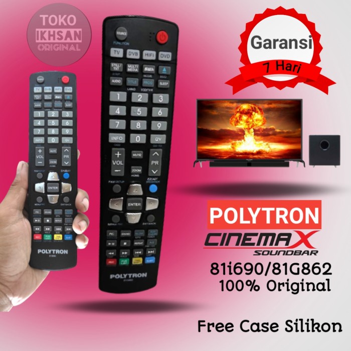Tv Remote - Polytron 81G862 Original Tv Remote | Shopee Malaysia
