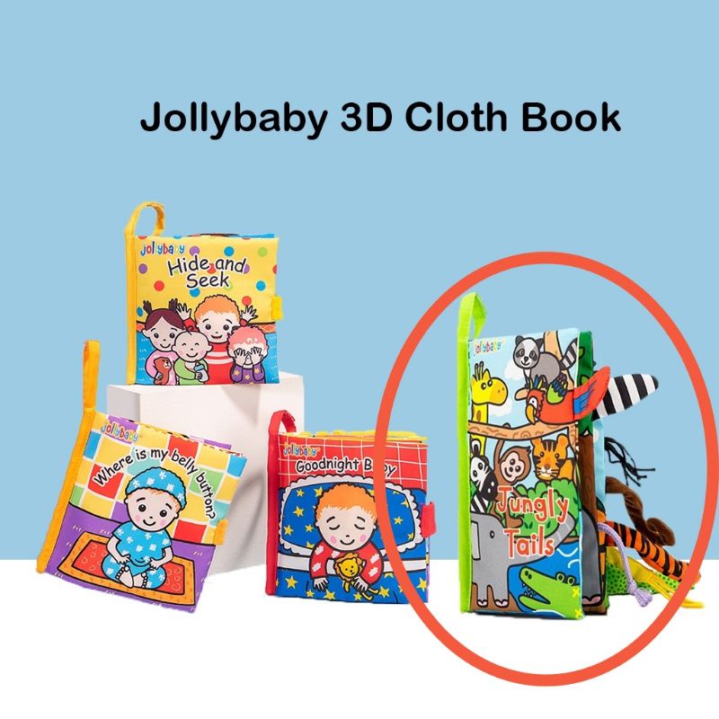 Jollybaby Animal Tails 3D Cloth Book Jungly Tails 宝宝布书 | Shopee Malaysia