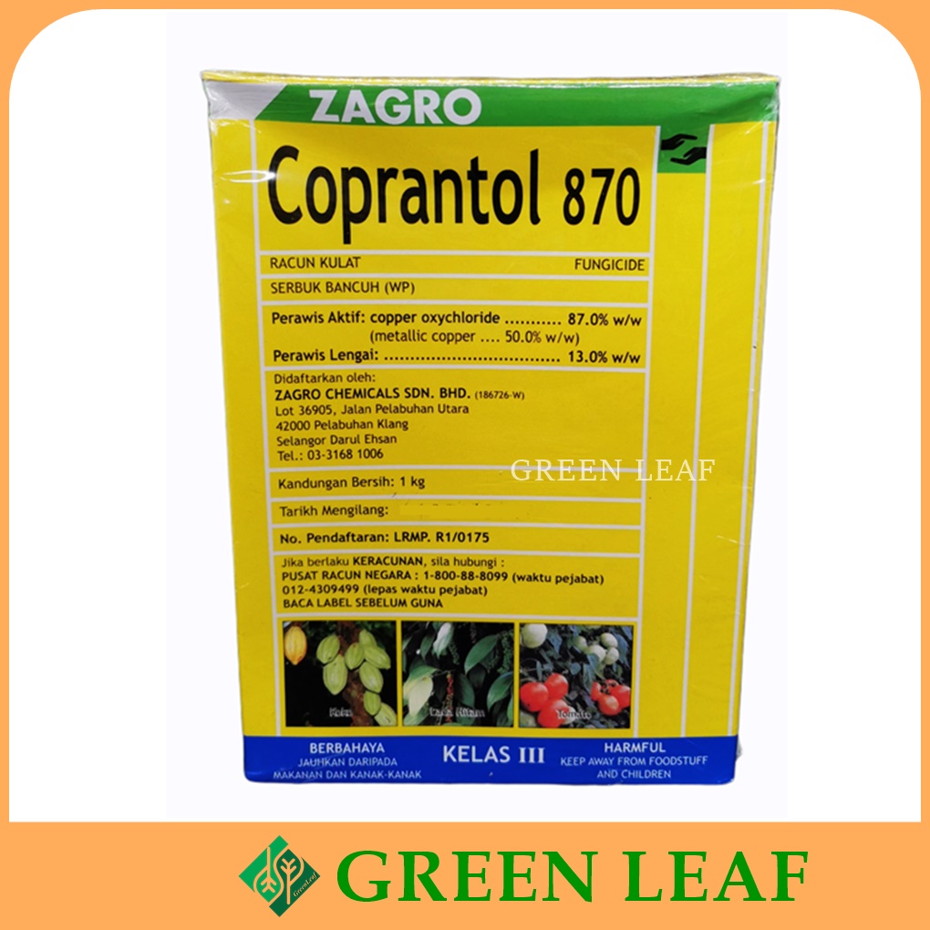 Coprantol 870 Zagro 1KG Copper Oxychloride 87.0% Racun Kulat Copper ...