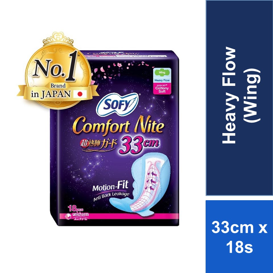 SOFY Body Fit Night Slim Wing 33cm x 18s | Shopee Malaysia