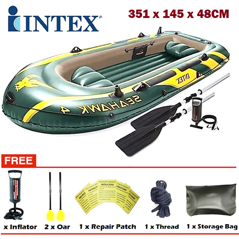 PROMOTION 68351 INTEX SEAHAWK 4 Inflatable 4 - 5 Person Swimming ...