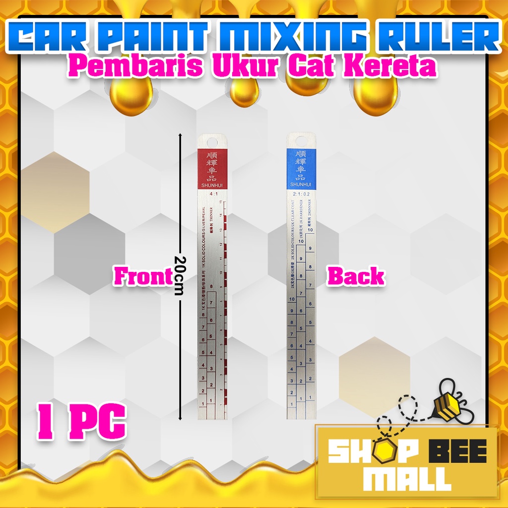 Car Paint Measuring Ruler 📏 Calibration Scale Mixing Stick Clearcoat ...