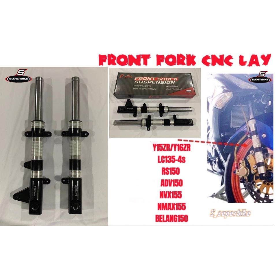 FRONT FORK LAY Y16ZR Y15ZR LC135 RS150 RSX150 NVX155 NMAX155 BELANG ...